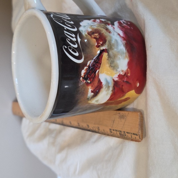 Coca Cola | Dining | Coca Cola Santa Mug With Black And Red Design ...